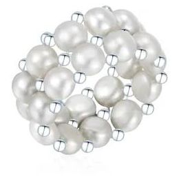 Perlenring Valero Pearls "A1424", grau, Fingerringe, Damen, onesize, Silber 925 (Sterlingsilber), Perlenring, aus S&uuml;&szlig;wasser-Zuchtperlen
