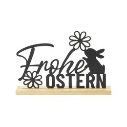 HOME STORY Schriftzug "Frohe Ostern" schwarz Massivholz,Metall Ma&szlig;e (cm): B: 23 H: 15 T: 4.0 &raquo; H&ouml;ffner