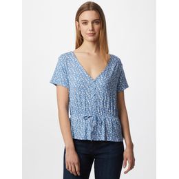 ABOUT YOU Bluse 'Melika' Damen Gr&ouml;&szlig;e XXL hellblau / schwarz / wei&szlig;