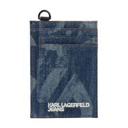 KARL LAGERFELD JEANS Geldb&ouml;rse Herren Gr&ouml;&szlig;e One Size blue denim / wei&szlig;