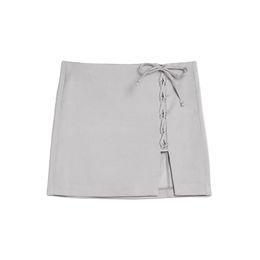 Bershka Skirt female Grey size S