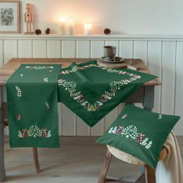 Ensemble - Winterfreude Gr&uuml;n, Kissen