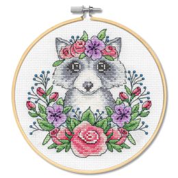 Kreuzstichbild - Waschb&auml;r