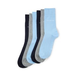 Tom Tailor Herren Socken im 6er-Pack, blau, Uni, Gr. 39-42