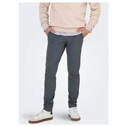 Only & Sons Chinos ONLY & SONS "ONSMARK SLIM DITSY 020934 PANT NOOS", Herren, Gr. 29, L&auml;nge 32, blau (schwarz navy), Web, Obermaterial: 64% Viskose, 31% Polyester, 5% Elasthan, unifarben, slim fit lang, Hosen, Viskosemischung, slim fit