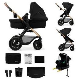 Kombi-Kinderwagen Kinderkraft "MOOV 2 4in1 AIR", Kinder, schwarz, Stahl, Kinderwagen, mit Luftreifen