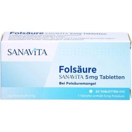 Fols&auml;ure Sanavita 5 mg Tabletten 20 St