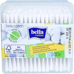 Bella cotton Wattest&auml;bchen m.Papierschaft Box 200 St