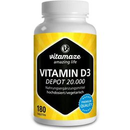 Vitamaze GmbH Vitamin D3 20.000 I.E. Depot hochdosiert Tabletten 180 St