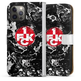 DeinDesign iPhone 12 Pro Max Handy Klapph&uuml;lle Handyh&uuml;lle aus Kunst Leder wei&szlig; Flip Case Coat Of Arms 1. Fc Kaiserslautern Muster Sideflip mit Lasche