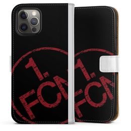 DeinDesign iPhone 12 Pro Max Handy Klapph&uuml;lle Handyh&uuml;lle aus Kunst Leder wei&szlig; Flip Case Texture Merchandise 1. Fcn Sideflip mit Lasche