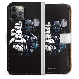DeinDesign iPhone 12 Pro Max Handy Klapph&uuml;lle Handyh&uuml;lle aus Kunst Leder wei&szlig; Flip Case Weltall Star Wars Movie Sideflip mit Lasche