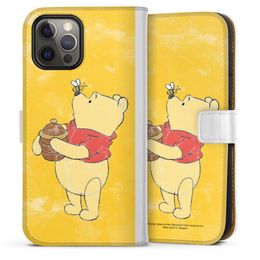 DeinDesign iPhone 12 Pro Max Handy Klapph&uuml;lle Handyh&uuml;lle aus Kunst Leder wei&szlig; Flip Case Disney Winnie The Pooh Official Licensed Product Sideflip mit Lasche