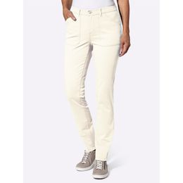 Bequeme Jeans Classic Basics, Damen, Gr. 23, Kurzgr&ouml;&szlig;en, beige (champagner), 97% Baumwolle, 3% Elasthan, unifarben, lang, Jeans Bequeme Jeans