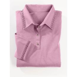 Poloshirt CLASSIC "Shirt", Damen, Gr. 48, rosa (altros&eacute;), 50% Baumwolle, 50% Modal, unifarben, ohne Ausschnitt, Shirts Poloshirt