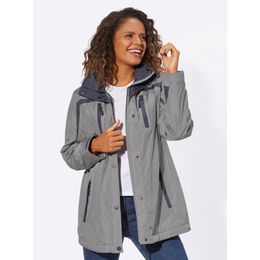 Funktionsjacke Casual Looks, Damen, Gr. 21, grau, 100% Polyester, unifarben, Jacken Funktionsjacke