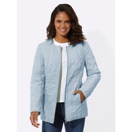 Steppjacke Casual Looks, Damen, Gr. 20, blau (hellblau), 100% Polyester, Wattierung:100% Polyester, unifarben, Jacken Steppjacke