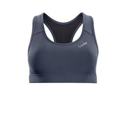 Sport-Bustier WINSHAPE "Functional Comfort Sport-BH SB102C", Damen, Gr. S, grau (anthrazit), 85% Polyester, 15% Elasthan, BHs Sport-Bustier, mit herausnehmbaren Pads