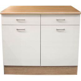 Unterschrank BASIC BY BALCULINA "Andy", wei&szlig;, B:100cm H:90cm T:60cm, Schr&auml;nke, Unterschrank, Breite 100 cm