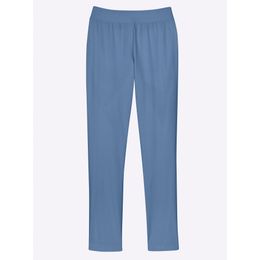 Webhose Classic Basics, Damen, Gr. 28, Kurzgr&ouml;&szlig;en, blau (mittelblau), 72% Viskose, 25% Polyamid, 3% Elasthan, unifarben, 7/8-L&auml;nge, Hosen Webhose