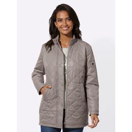 Steppjacke Casual Looks, Damen, Gr. 23, grau (taupe), 100% Polyester, Wattierung:100% Polyester, unifarben, Jacken Steppjacke