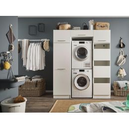 Mehrzweckschrank-Set LAUNDREEZY "LAUNDREEZY LDLK3", wei&szlig;, B:167,5cm H:200cm T:67,5cm, Holzwerkstoff, Kastenm&ouml;bel-Sets, Mehrzweckschrank-Set, Breite 167,5 cm, Softclose, h&ouml;henverstellbare F&uuml;&szlig;e