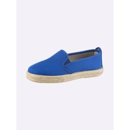 Slipper Casual Looks, Damen, Gr. 39, mittelblau, Textil, Schuhe Slipper