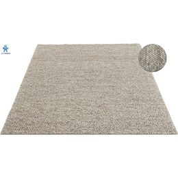 Wollteppich "Ainhoa, handgewebt, Wolle" Gr. 4, beige (sand), B:160cm H:12mm L:230cm, Kunstfaser, Wolle, LeGer Home by Lena Gercke, Teppiche, Wollteppich, einfarbig, Wolle, Teppich, Wohnzimmer, Schlafzimmer, Esszimmer