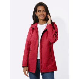 Langjacke Casual Looks, Damen, Gr. 22, lila (erdbeere), 100% Polyester, Wattierung:100% Polyester, unifarben, Jacken Langjacke