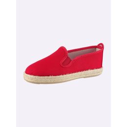 Slipper Casual Looks, Damen, Gr. 39, rot, Textil, Schuhe Slipper