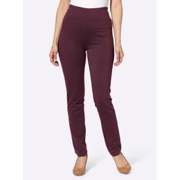 Leggings Classic Basics, Damen, Gr. 40, Normalgr&ouml;&szlig;en, rot (burgund), 49% Baumwolle, 46% Polyester, 5% Elasthan, unifarben, lang, Hosen Leggings