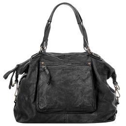 XZONE Shopper X-ZONE, Damen, Gr. B/H/T: 40cm x 30cm x 18cm onesize, schwarz, Leder, Taschen Shopper, echt Leder, Made in Italy