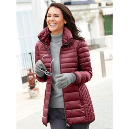 Steppjacke Casual Looks, Damen, Gr. 26, rot (bordeaux), 100% Polyamid, unifarben, figurumspielend, Jacken Steppjacke