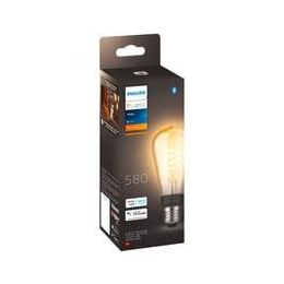 PHILIPS Hue White Filament Lampe E27 Edison ST64 550 lm, LED-Lampe