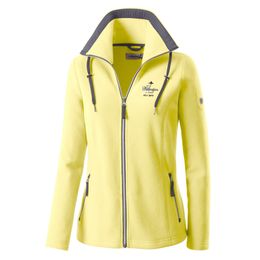 Fleecejacke Casual Looks, Damen, Gr. 50, gelb (zitrone), 100% Polyester, unifarben, Jacken Fleecejacke