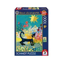 Schmidt Spiele Rosina Wachtmeister: Katze im Bl&uuml;tenmeer, Puzzle 1000 Teile