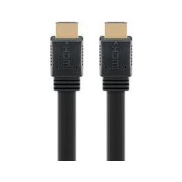 goobay High Speed HDMI 2.1 Flachkabel mit Ethernet 8K / 60 Hz schwarz, 1,5 Meter, 48 Gbit/s