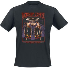 Steven Rhodes Worship Coffee T-Shirt schwarz in M POF - Design 36_Gildan Softstyle