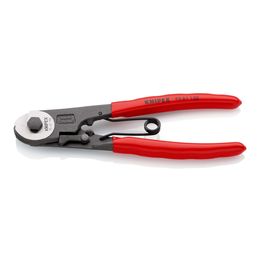 Knipex 95 61 150 Bowdenzugschneider mit Kunststoff &uuml;berzogen schwarz atramentiert 150 mm)