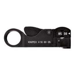Knipex 16 60 05 SB Abisolierwerkzeug f&uuml;r Koaxialkabel 105 mm)