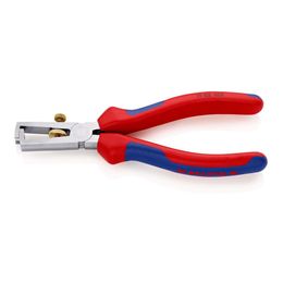 Knipex 11 05 160 Abisolierzange mit &Ouml;ffnungsfeder, universal mit Mehrkomponenten-H&uuml;llen verchromt 160 mm)