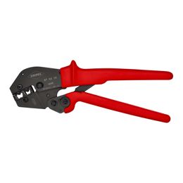 Knipex 97 52 19 Crimpzange auch f&uuml;r Zweihandbedienung mit rutschhemmenden Kunststoff-H&uuml;llen br&uuml;niert 250 mm)