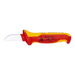 Knipex 98 52 Kabelmesser isolierender Mehrkomponenten-Griff, VDE-gepr&uuml;ft 190 mm)