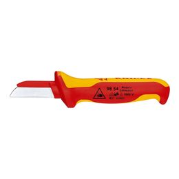Knipex 98 54 Kabelmesser isolierender Mehrkomponenten-Griff, VDE-gepr&uuml;ft 190 mm)