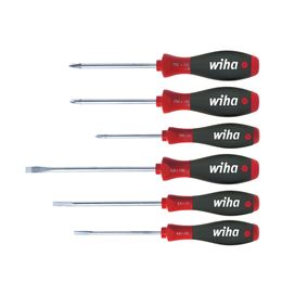 wiha Schraubendreher Set SoftFinish&reg; Schlitz, Phillips, Pozidriv 6-tlg. (26113)