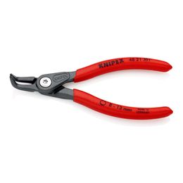 Knipex 48 21 J01 Pr&auml;zisions-Sicherungsringzange f&uuml;r Innenringe in Bohrungen mit rutschhemmendem Kunststoff &uuml;berzogen grau atramentiert 130 mm)
