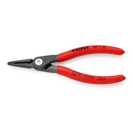 Knipex 48 11 J0 Pr&auml;zisions-Sicherungsringzange f&uuml;r Innenringe in Bohrungen mit rutschhemmendem Kunststoff &uuml;berzogen grau atramentiert 140 mm)