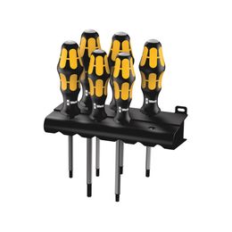 Wera 977/6 TX Schraubendrehersatz Kraftform Wera: Der Schraubmei&szlig;el + Rack, 6-teilig (05024410001)