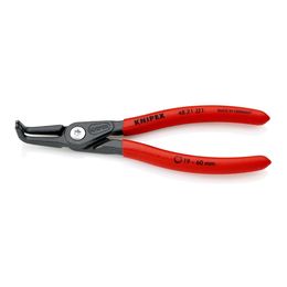 Knipex 48 21 J21 Pr&auml;zisions-Sicherungsringzange f&uuml;r Innenringe in Bohrungen mit rutschhemmendem Kunststoff &uuml;berzogen grau atramentiert 165 mm)