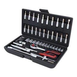 KS Tools Steckschl&uuml;ssel-Satz aus Chrom-Vanadium-Stahl 1/4 Antrieb 46-teilig, 9110646 (911.0646)